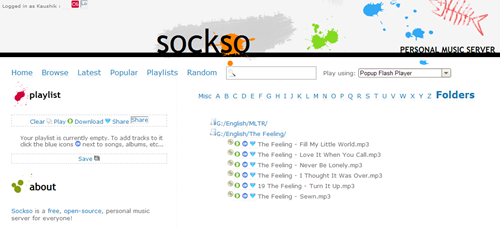 Sockso – A music server on your personal computer